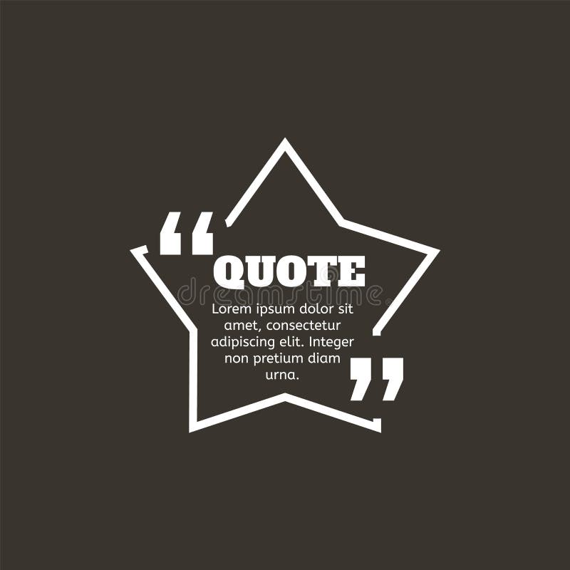 Talk Bubble Quotation Frame. Quote Card Creative Template. Vector ...