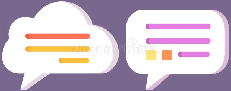 Talk Bubble Speech Icon. Chat on Line Symbol Template. Dialogue Balloon ...