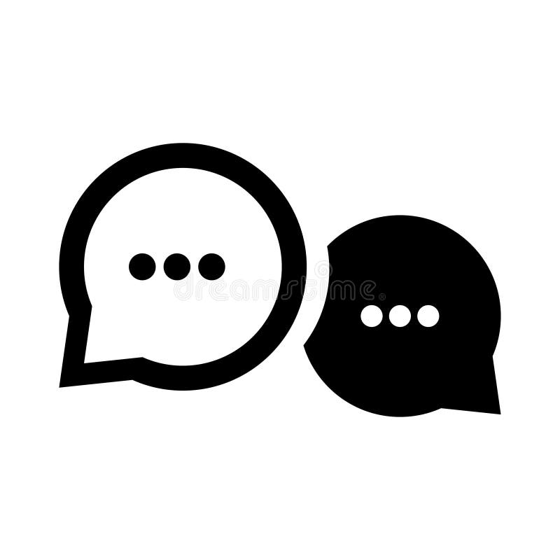 Talk Bubble Speech Icon. Message Bubbles Icon Stock Vector ...
