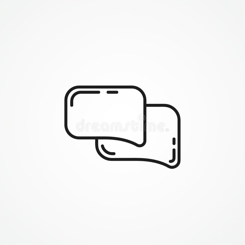 Talk Bubble Speech Line Icon. Speech Bubble Icon Stock Vector ...
