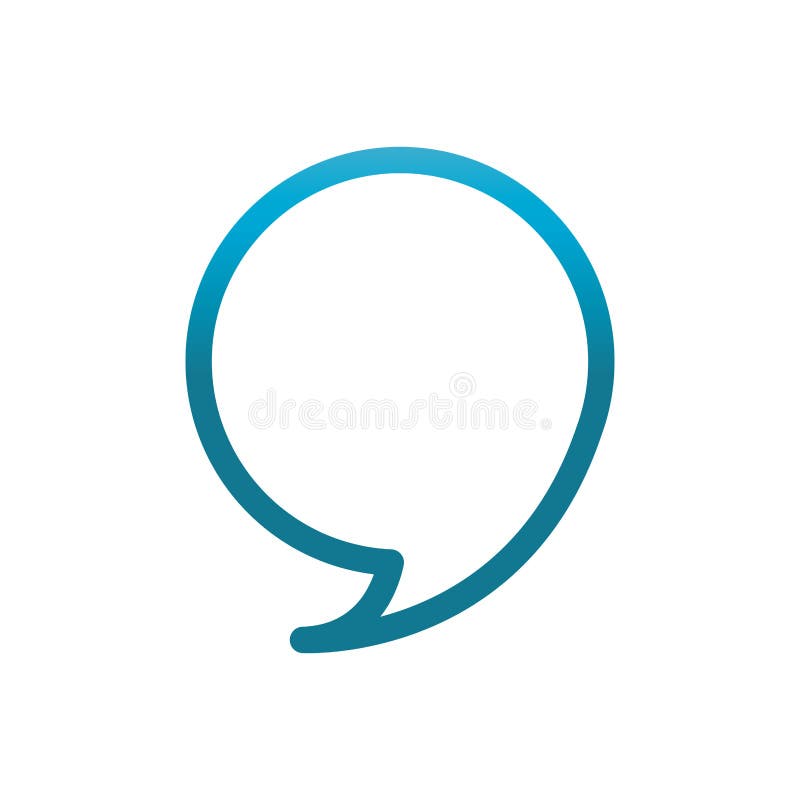 Talk Bubble User Interface Blue Gradient Stock Vector - Illustration of ...