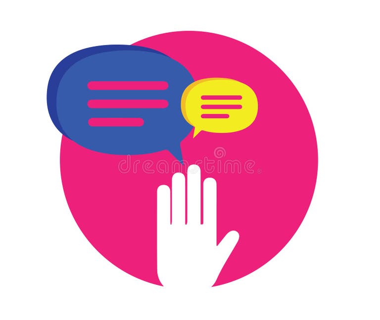 Talk and Chat Ban stock vector. Illustration of business - 82254554