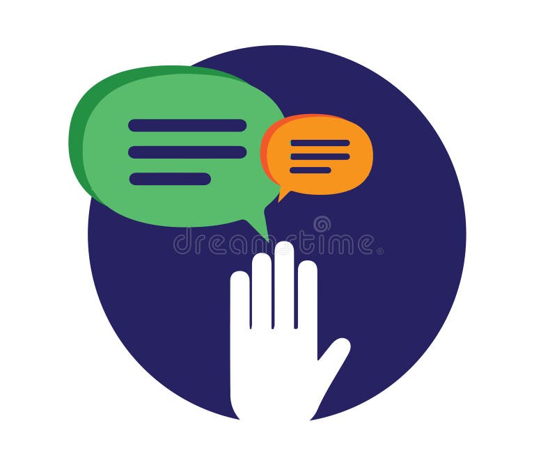 Talk and Chat Ban stock illustration. Illustration of icon - 82254879