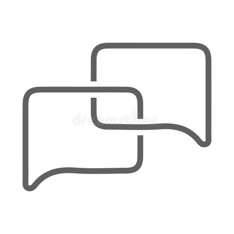 Talk, Chat, Conversation Outline Icon. Line Vector Design. Stock Vector ...