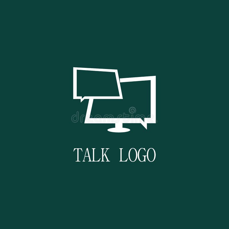 Talk computer logo stock vector. Illustration of elements - 97581150