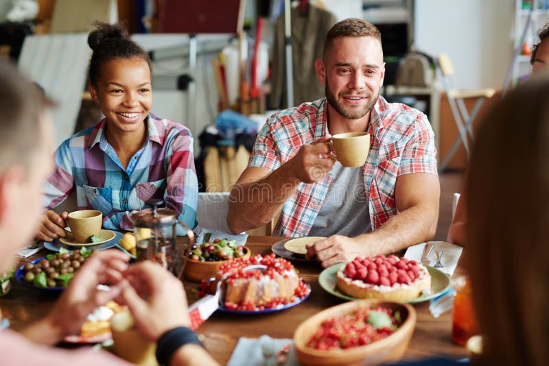 Talk by dinner stock photo. Image of bottle, friendly - 108206472