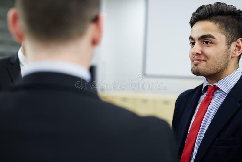 Talk of employees stock photo. Image of meeting, formal - 97464656