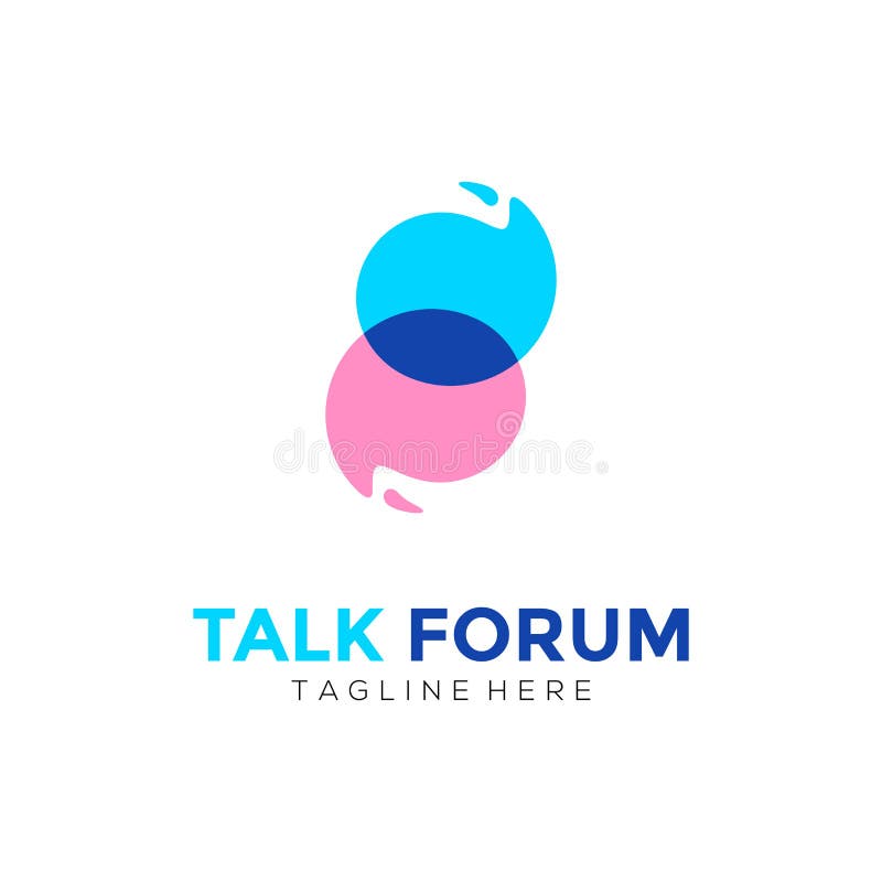 Talk Forum Chat Message Modern App Icon Logo Design Stock Vector ...