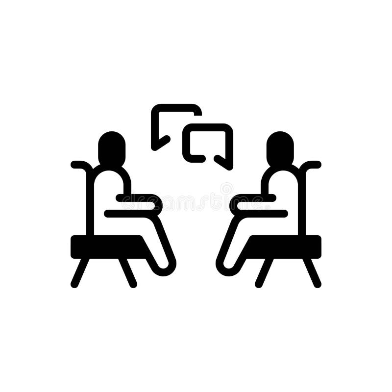 Black Solid Icon for Talk, Conversation and Gossip Stock Vector ...