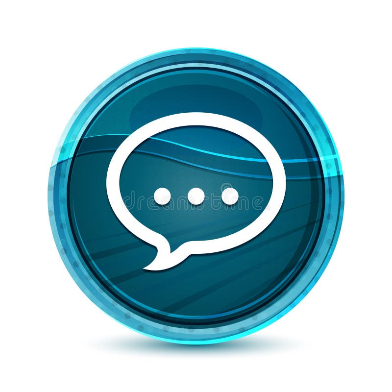 Talk Icon Elegant Glass Blue Round Button Vector Design Illustration ...