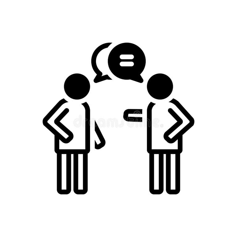Black Solid Icon for Talk, Gossip and Chatter Stock Illustration ...