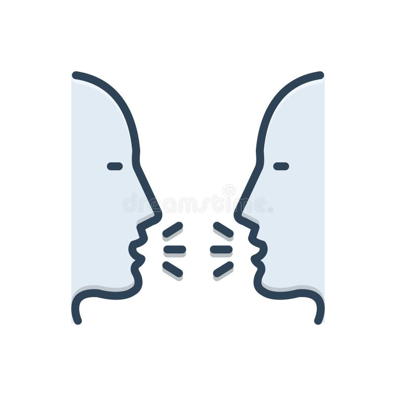 Color Illustration Icon for Talk, Gossip and Conversation Stock ...