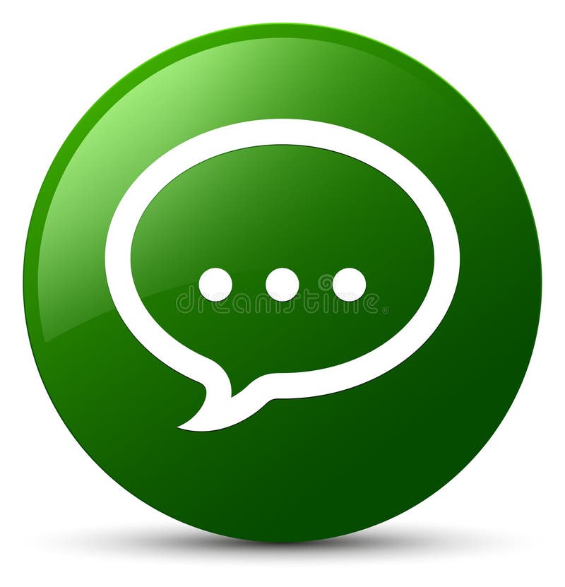 Talk Icon Green Round Button Stock Illustration - Illustration of icon ...