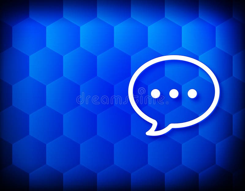 Talk Icon Hexagon Creative Abstract Blue Background Seamless Hexagonal ...