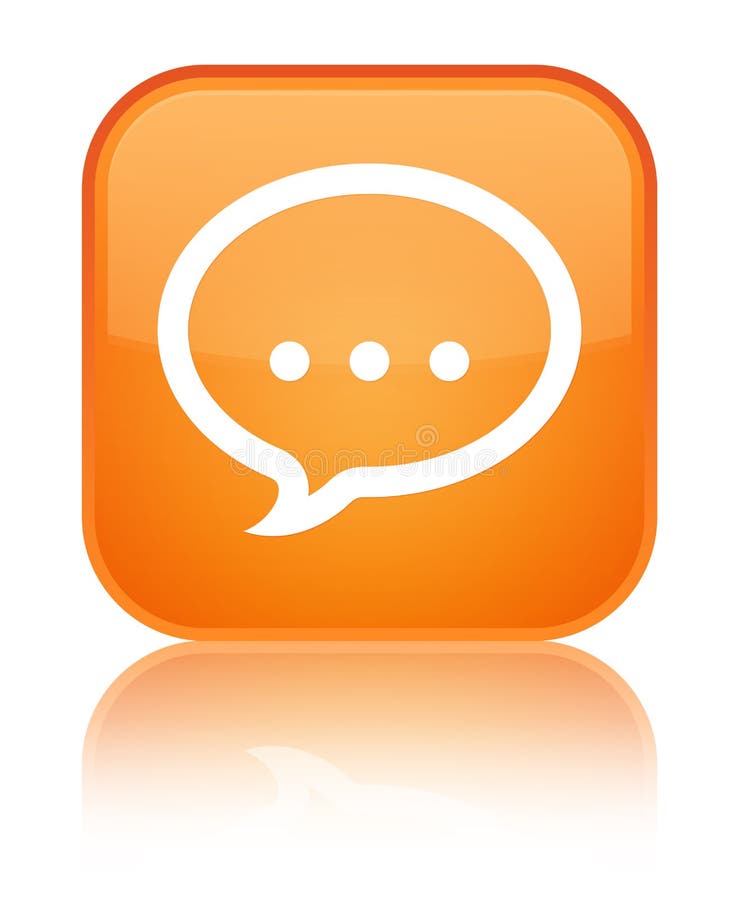 Talk Icon Special Orange Square Button Stock Illustration ...