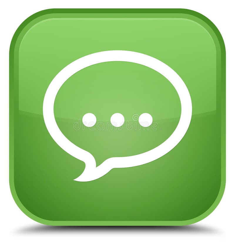 Talk Icon Special Soft Green Square Button Stock Illustration ...