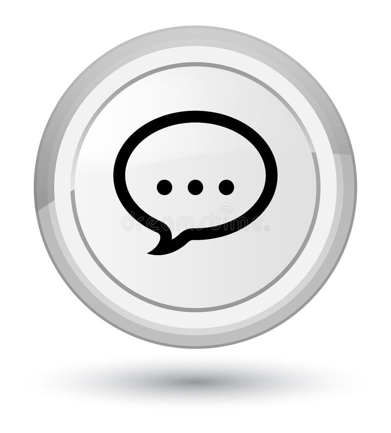 Talk Icon Prime White Round Button Stock Illustration - Illustration of ...