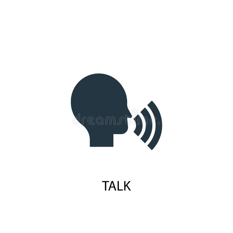 Talk Icon. Simple Element Illustration Stock Vector - Illustration of ...
