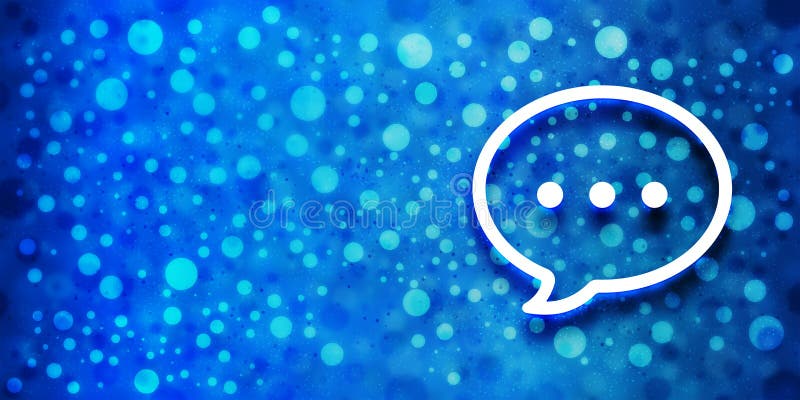 Talk Icon Special Glossy Bokeh Blue Banner Background Glitter Shine ...
