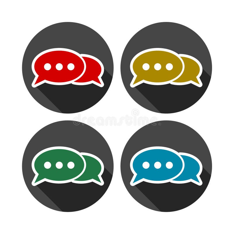 Talk Icon, Vector Speech Bubble Icons Stock Vector - Illustration of ...