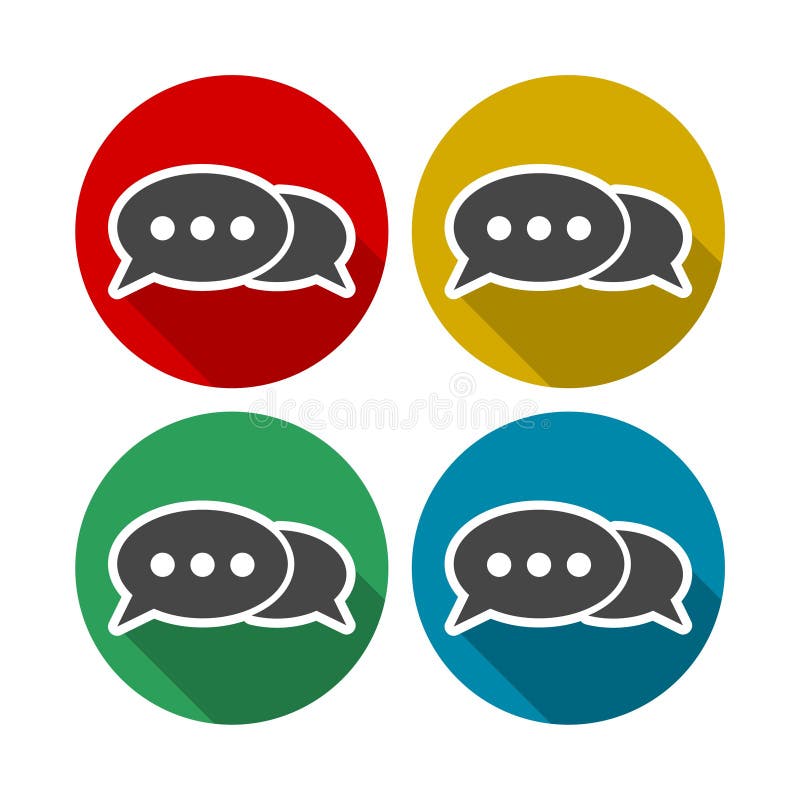 Talk Icon, Vector Speech Bubble Icons Stock Vector - Illustration of ...