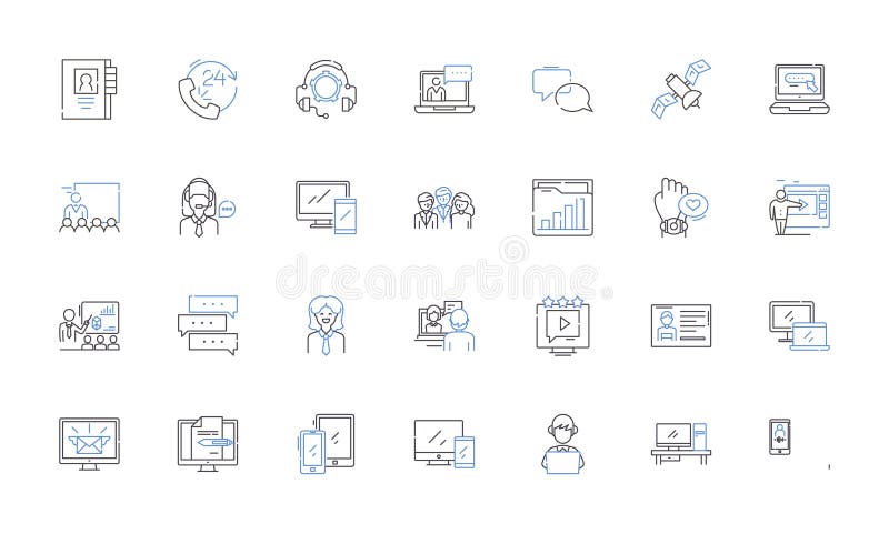 Talk Line Icons Collection. Conversation, Communication, Dialogue ...