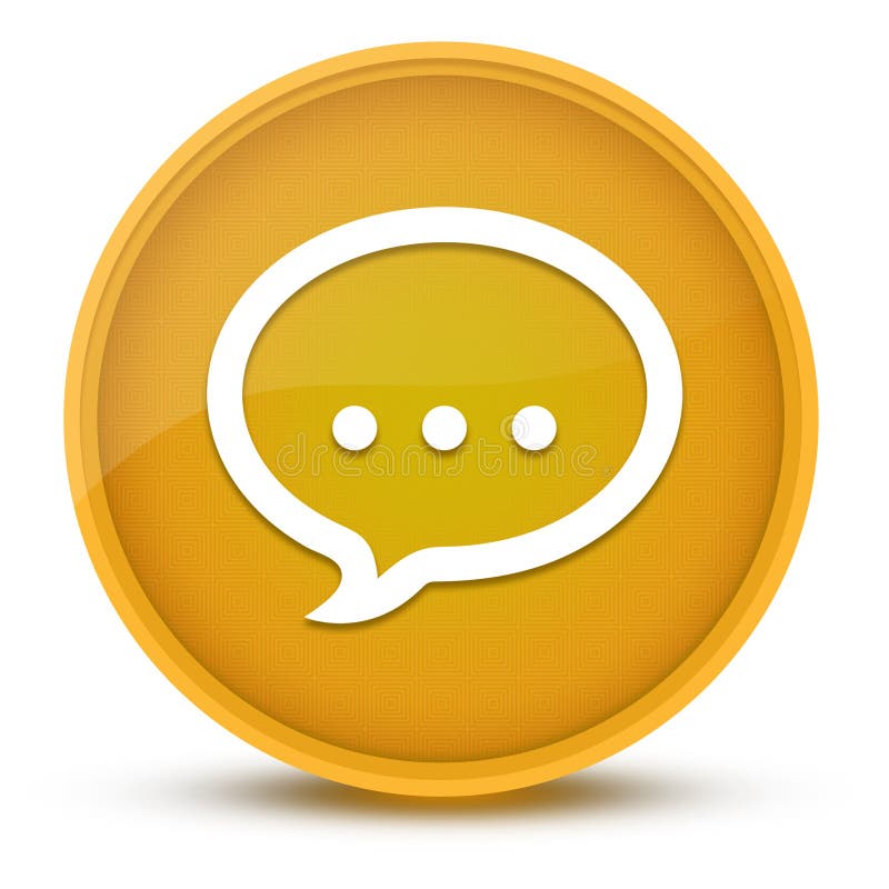 Talk Luxurious Glossy Yellow Round Button Abstract Stock Illustration ...