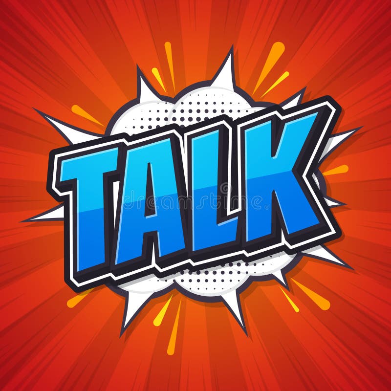 Talk Message. Poster Comic Speech Bubble Stock Vector - Illustration of ...