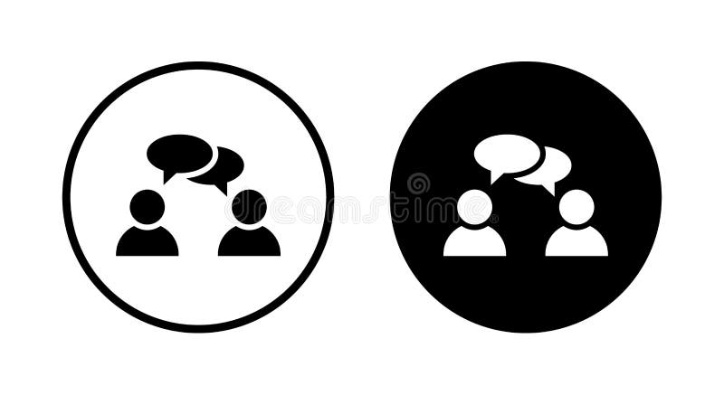 Talk People Icon Vector in Clipart Concept. Conversation Sign Symbol ... Talk People Icon Vector in Clipart Concept. Conversation Sign Symbol ...