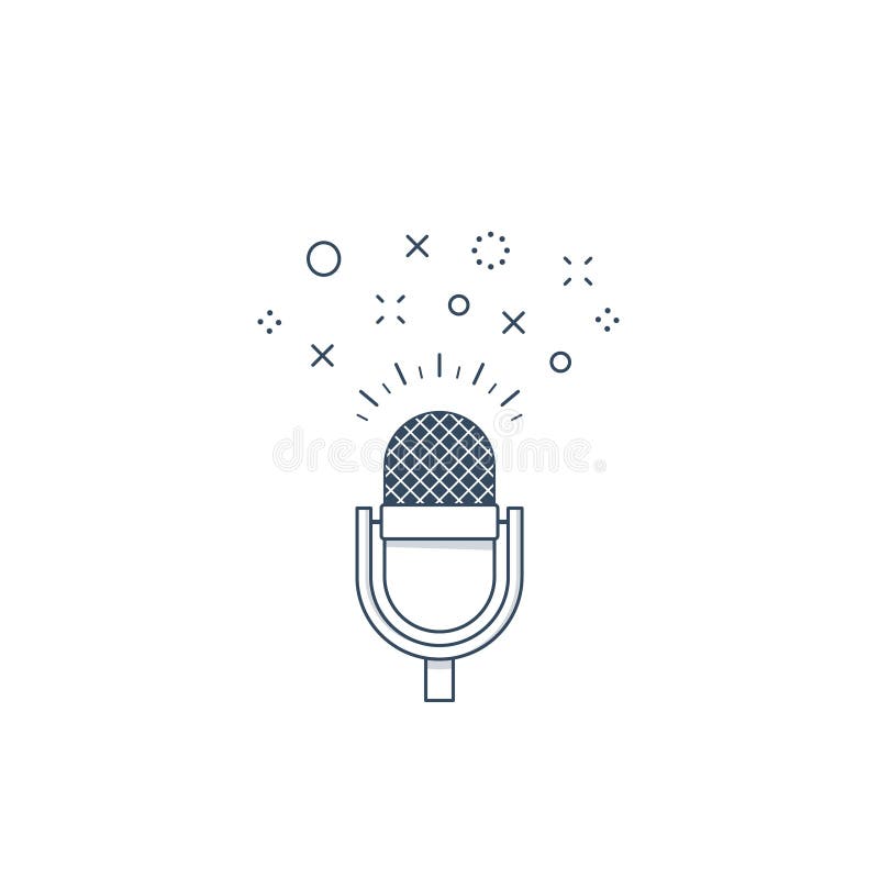 Talk Show, Icona Di Podcast E Logo Illustrazione Vettoriale ...