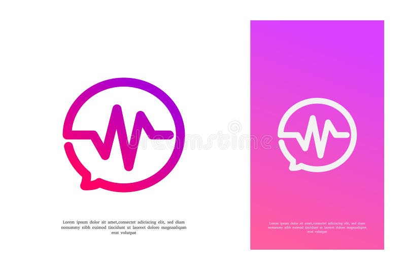 Talk Sound Wave Logo Design Template Stock Vector - Illustration of ...