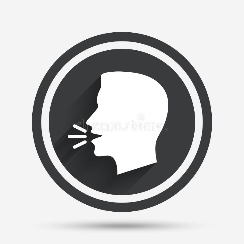Talk or Speak Icon. Loud Noise Symbol Stock Vector - Illustration of ...