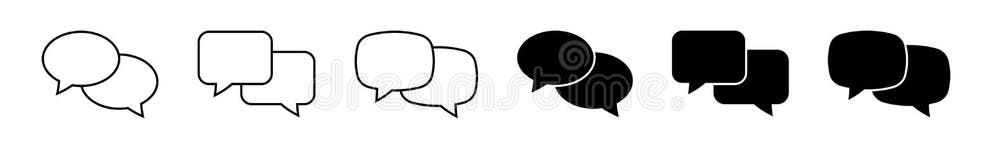 Talk Speech Bubble Icon. Chat Icon. Blank Empty Bubbles Design Elements ...