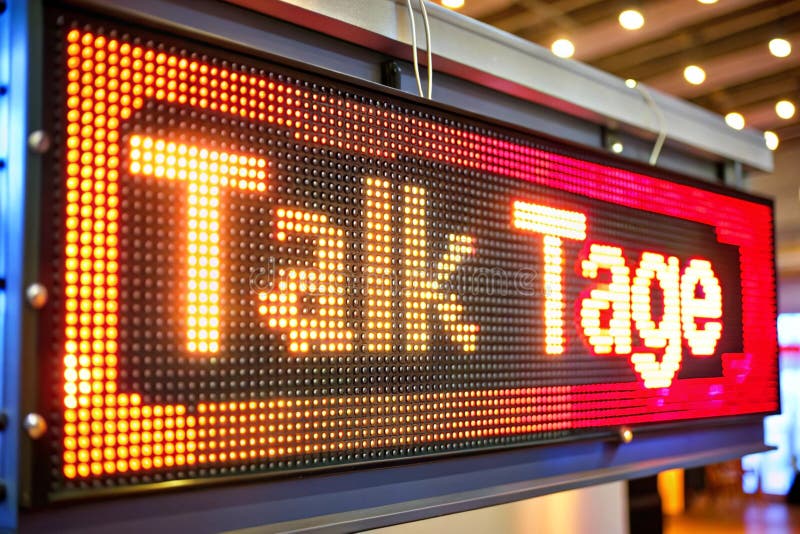 Talk Tag LED Screen stock illustration. Illustration of advertising ...