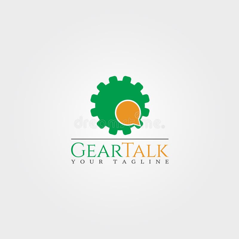 Talk Tech Logo Template, Gear Logo, Technology Vector Design for ...