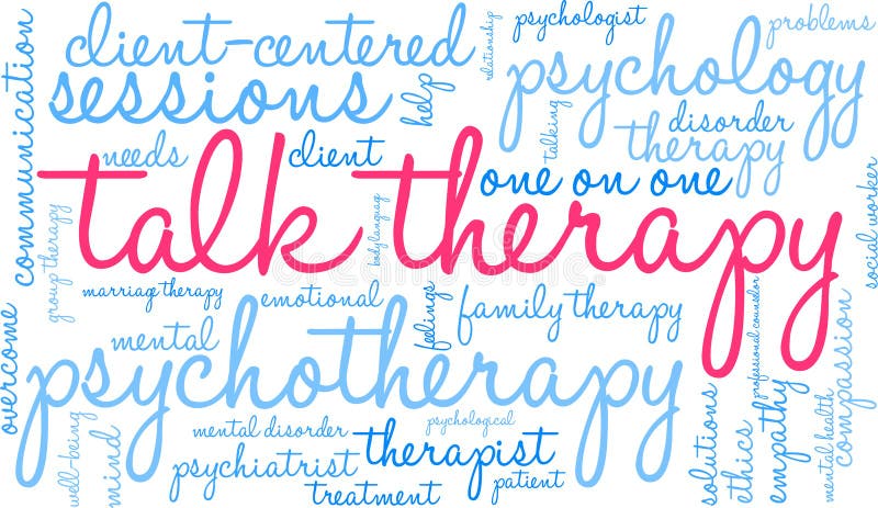 Talk Therapy Word Cloud stock vector. Illustration of body - 108111110