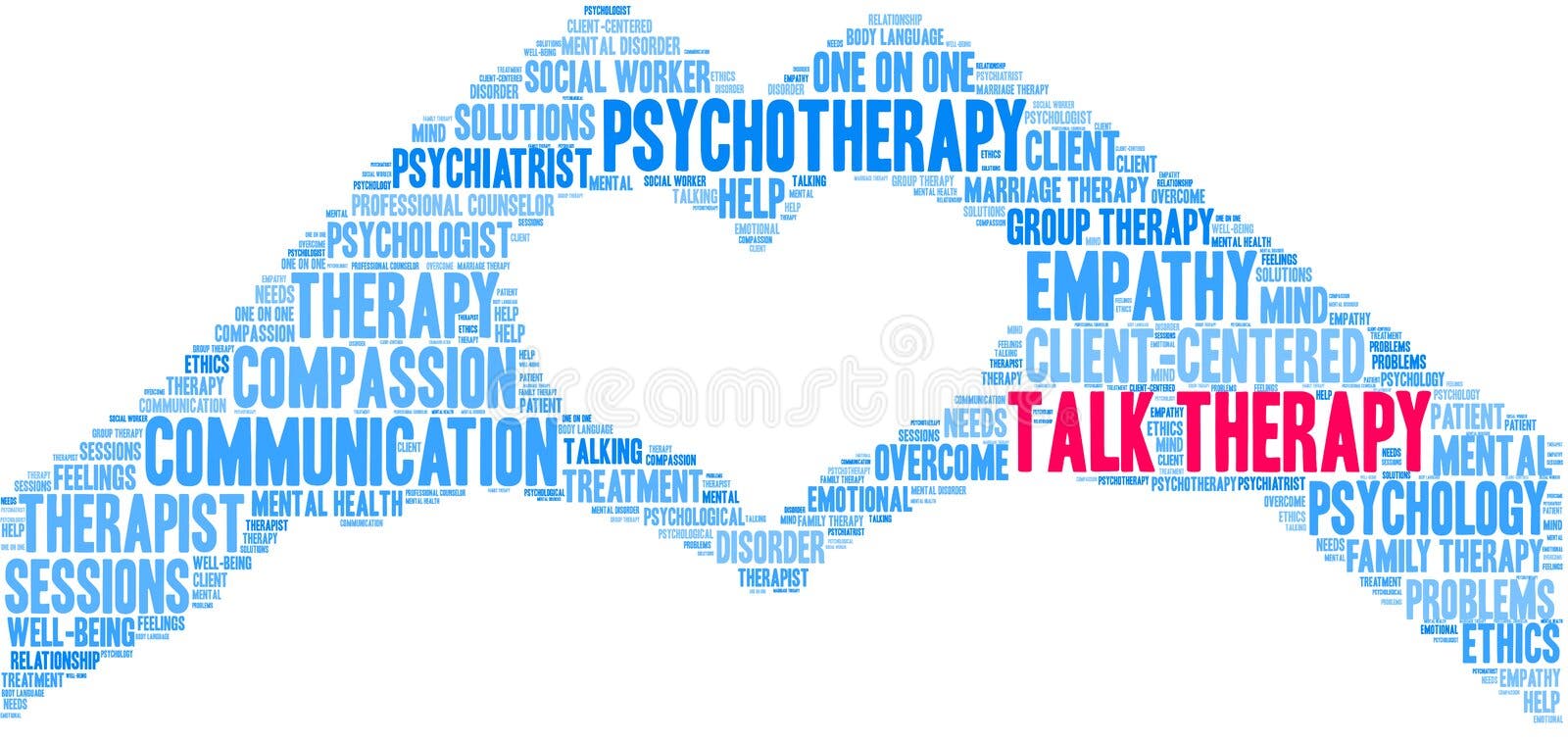 Therapy Word Cloud stock vector. Illustration of communication - 108110995