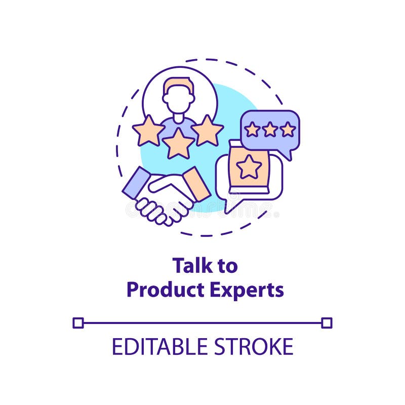 Talk To Product Experts Concept Icon Stock Vector - Illustration of ...