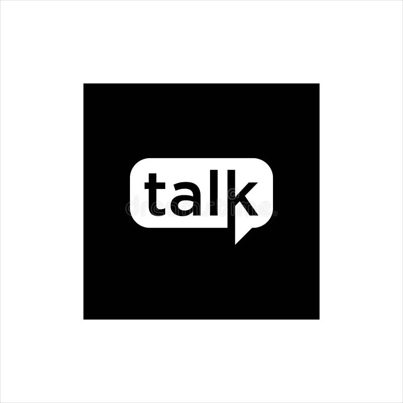 Talk Vector Logo Design. Letters of Speech, Communication Stock Vector ...