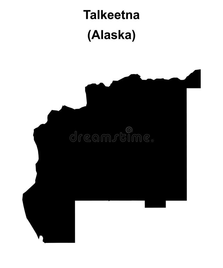 Talkeetna outline map stock illustration. Illustration of city - 385899603