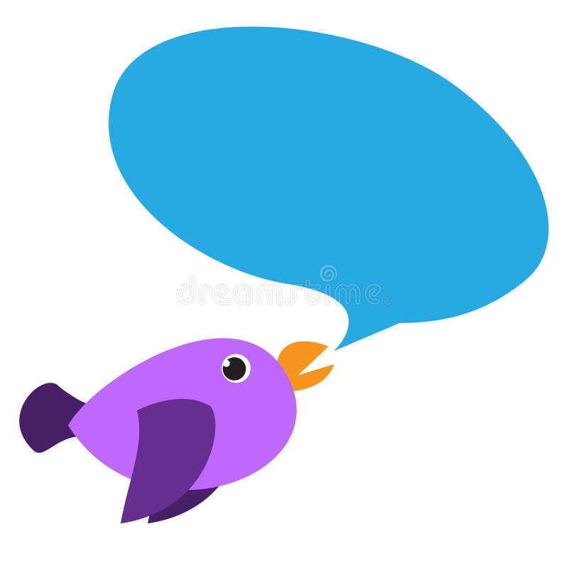 Talking bird stock vector. Illustration of animal, network - 23482178