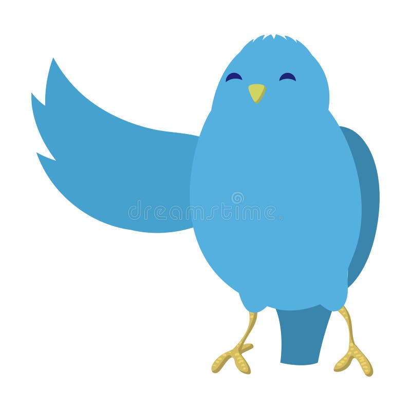 Talking Blue Bird Illustration Stock Vector - Illustration of happy ...