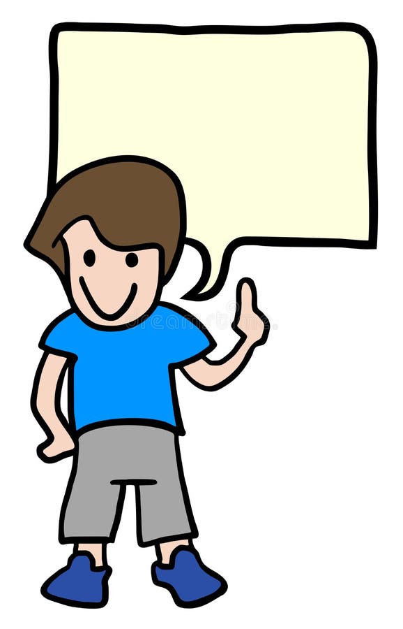 Talking boy stock vector. Illustration of sticker, dialogue - 32208593
