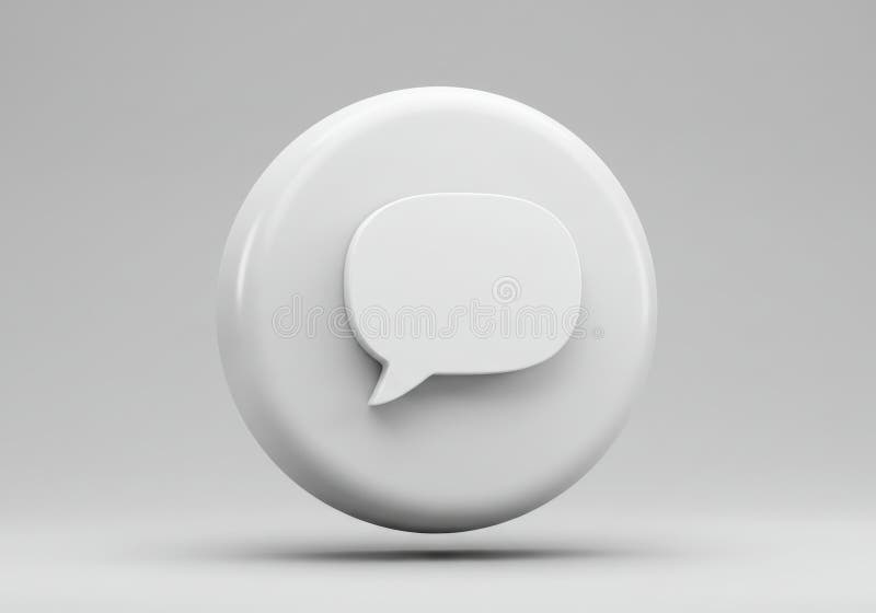Talking Bubble on Round Shape for Communication Concept Stock ...