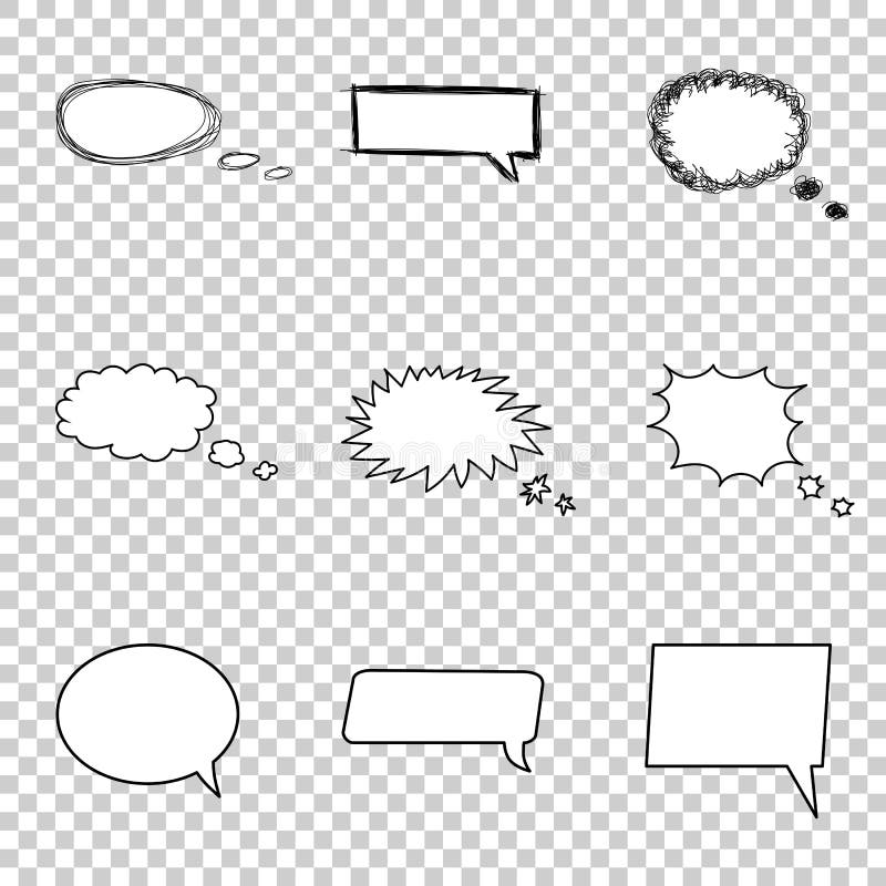 Talking Bubble Set. Comic Style Speech Bubbles . Stock Vector ...