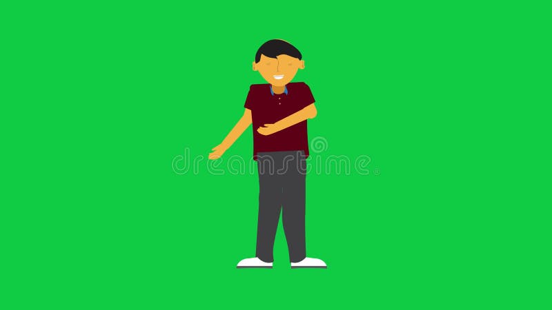 Talking Cartoon Character with Hand Gesture Animation Stock Video ...