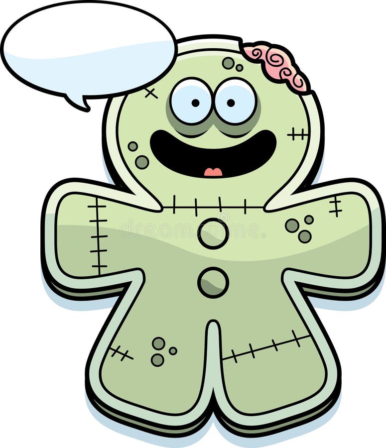 Talking Cartoon Gingerbread Zombie Stock Vector - Illustration of ...