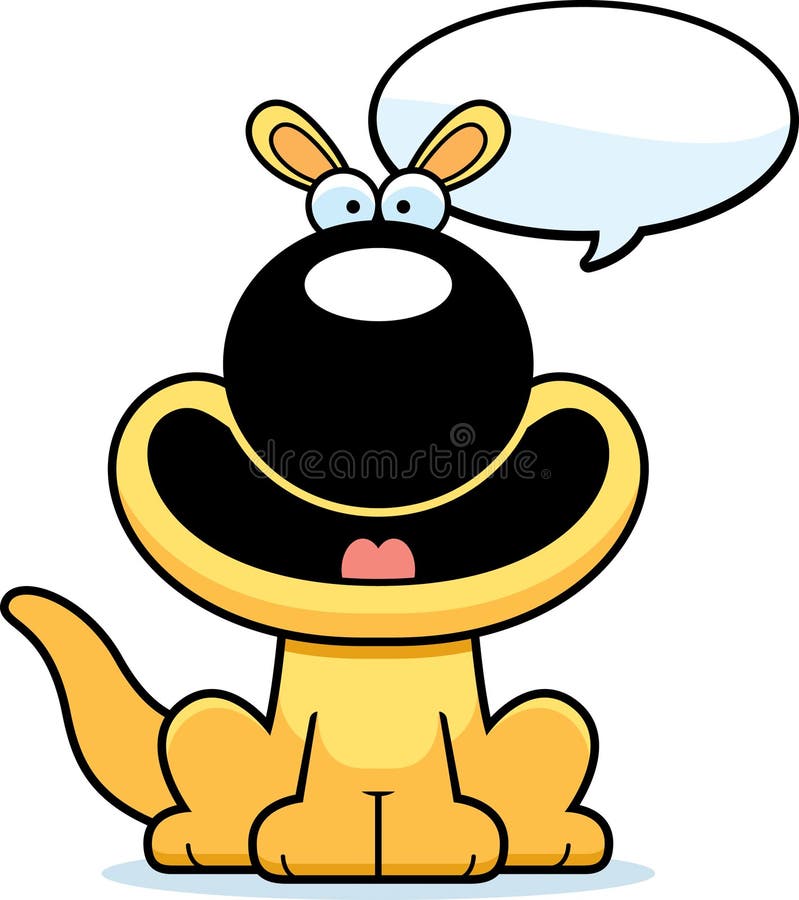 Talking Cartoon Kangaroo stock vector. Illustration of word - 51461488