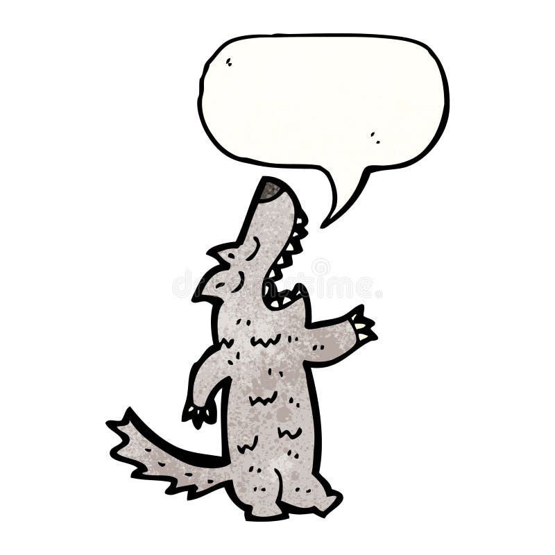 Talking cartoon wolf stock vector. Illustration of retro - 38035913