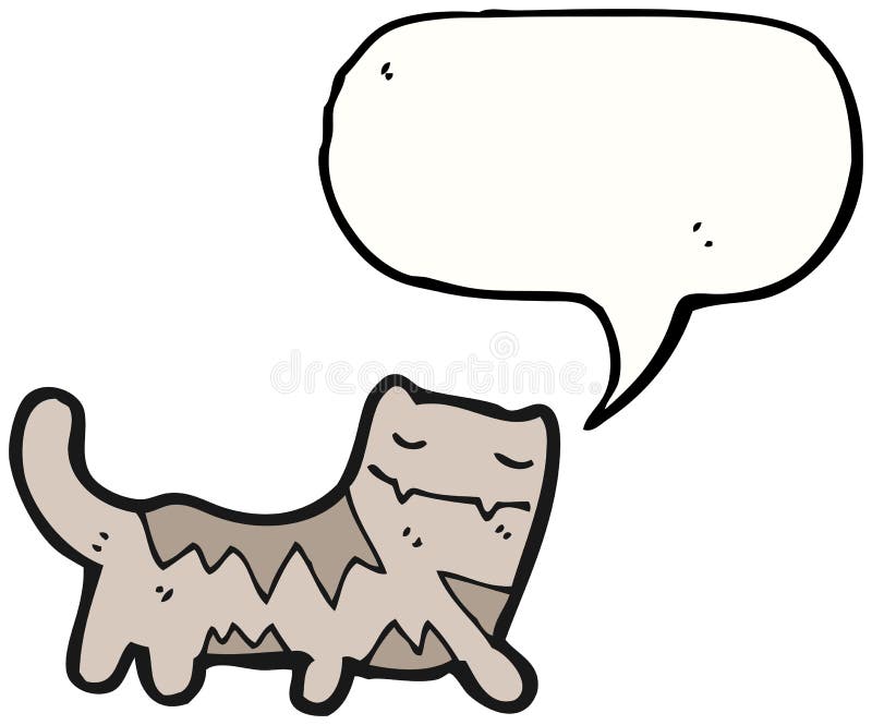 Talking cat cartoon stock illustration. Illustration of artwork - 22289042